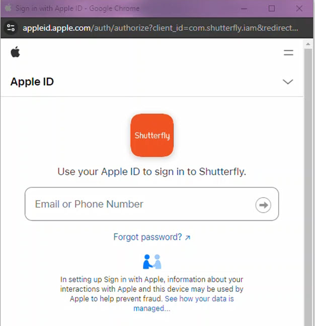 Apple Shared Login Credentials